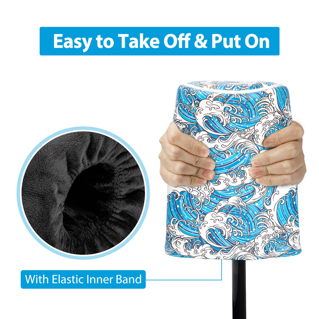 Wave Pattern Cylindrical Print Leather Golf Iron Covers – Voyzis